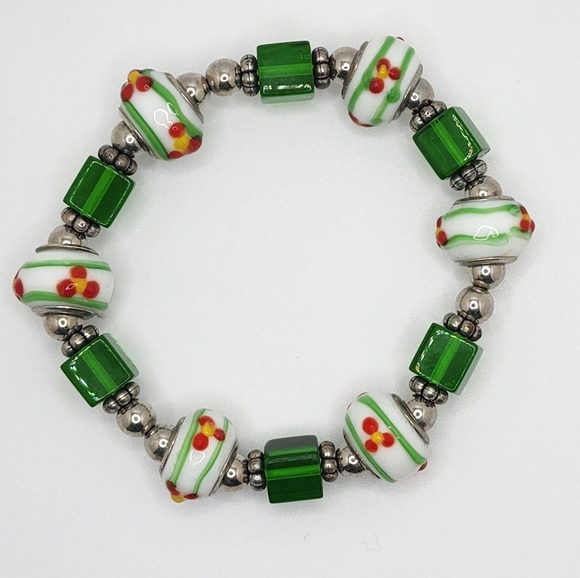 Fecets 5th Avenue | Jewelry | Art Glass Strech Bracelet | Poshmark